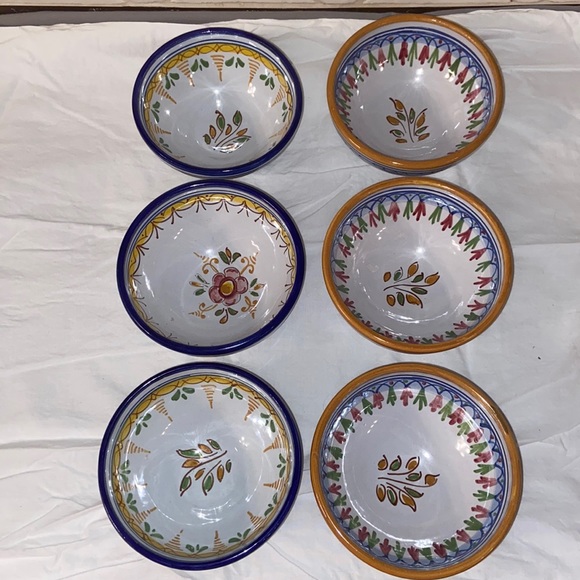 Talavera | Dining | Vintage Set Of 6 Mexican Talavera Art Pottery Fruit ...
